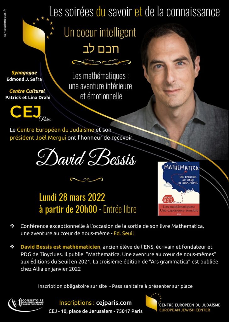 Conférence David Bessis & Rav Sadin - Centre Européen du Judaïsme